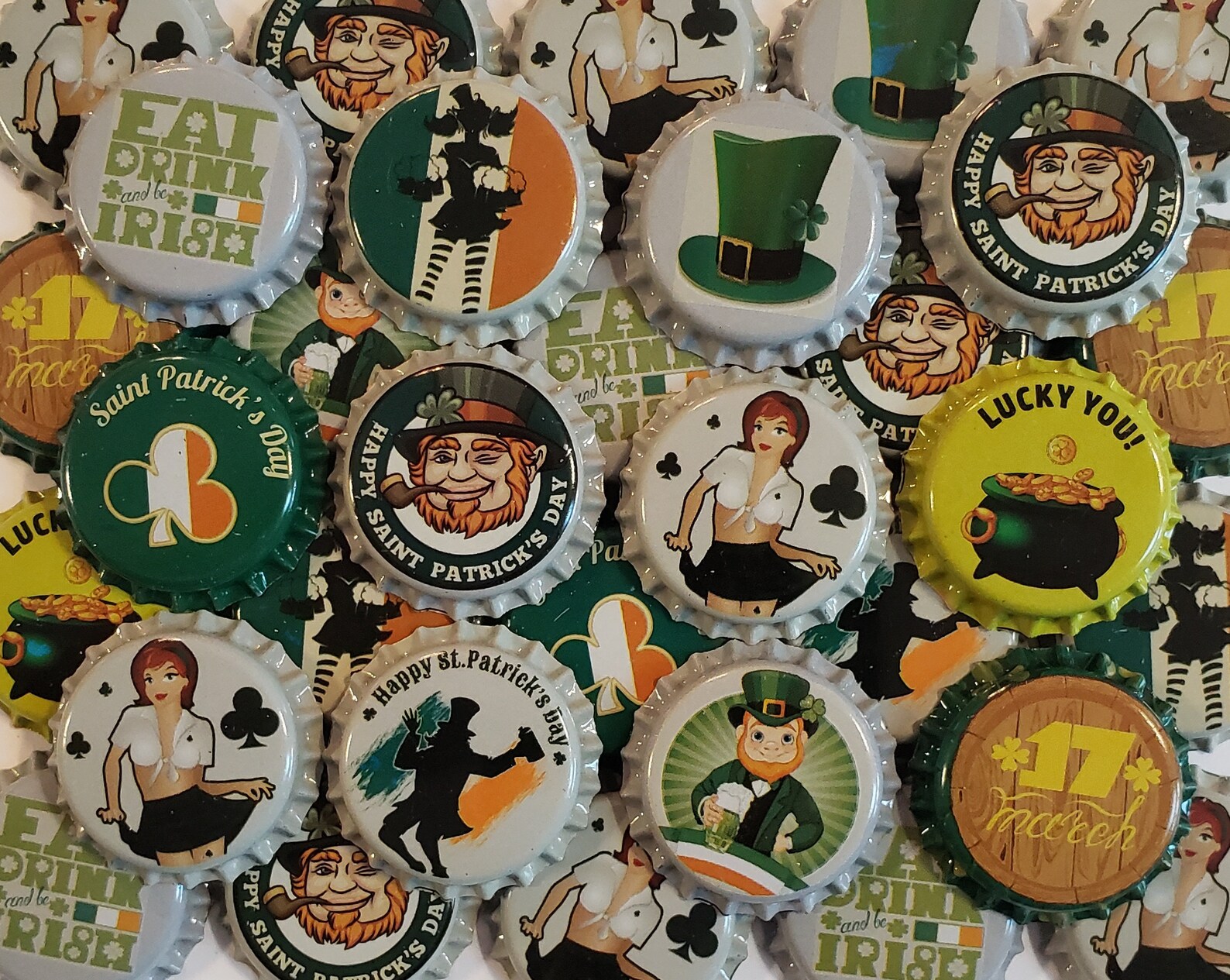 100 Beer Bottle Caps St. Patrick's Home Brew Homebrew Caps - Etsy