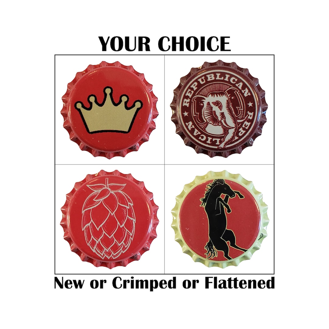 Red Beer Bottle Caps Homebrew Brewing Home Brew Crown Caps Crown Hop ...