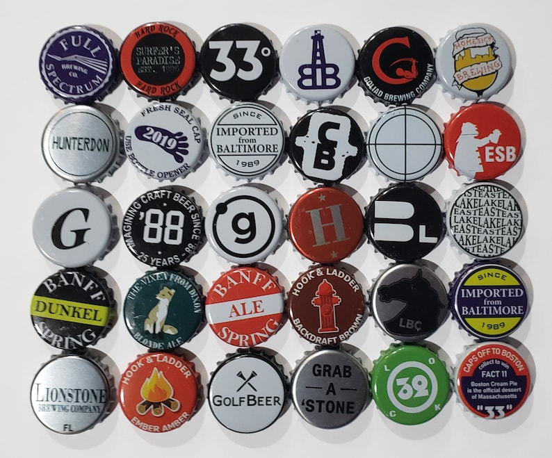 1000 Beer Bottle Caps NO DENTS Assorted Bottle Caps Bulk Flattened ...