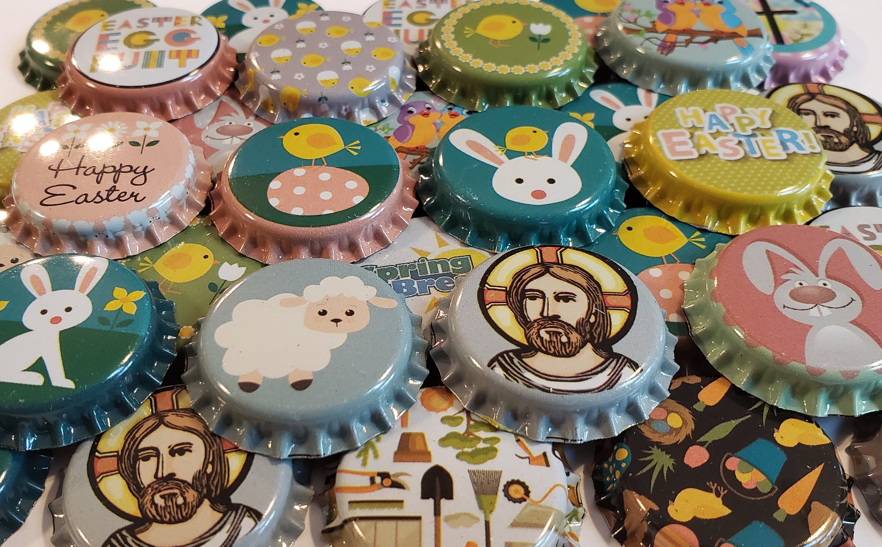 100 Beer Bottle Caps Easter Decoration Spring Home Brew Homebrew Caps ...