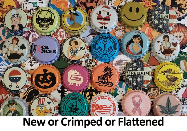 Mixed Beer Bottle Caps 350 DIFFERENT Mixed Designs No - Etsy