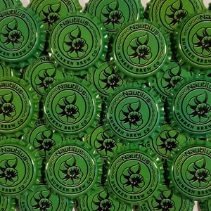 Green Beer Bottle Caps Homebrew Brewing Home Brew Crown Caps Seashell ...