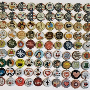 Mixed Beer Bottle Caps (350+ DIFFERENT Mixed Designs!) No Defects Home ...