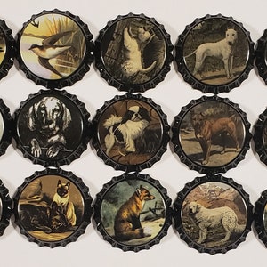 100 Animal Beer Bottle Caps Wildlife Decoration Flattened Bottle Caps ...