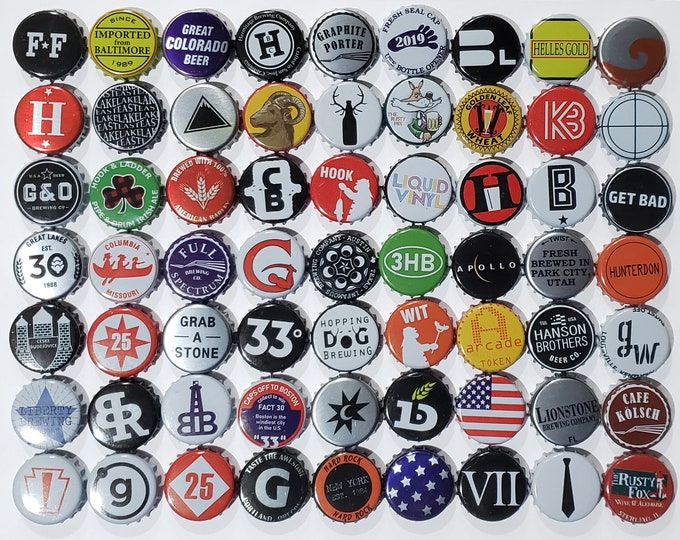 Mixed Beer Bottle Caps (350+ DIFFERENT Mixed Designs!) No Defects Home ...