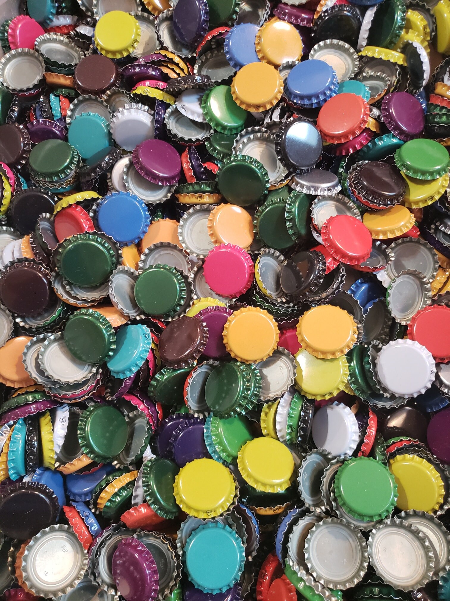 Colored Beer Bottle Crown Caps Homebrewing Homebrew Flattened Bottle ...