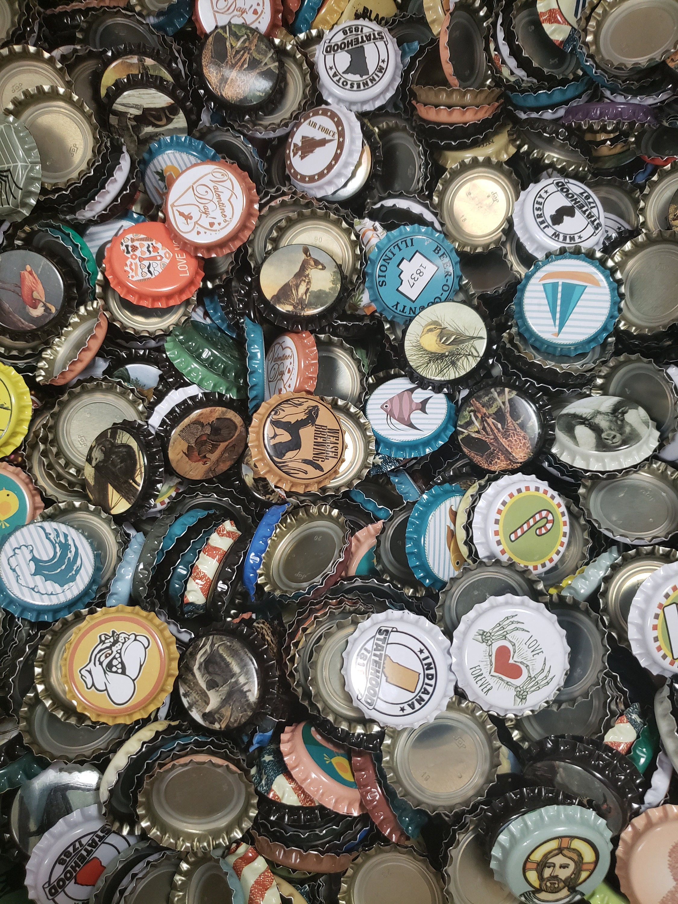 Mixed Beer Bottle Caps 350 DIFFERENT Mixed Designs No - Etsy