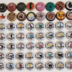 Mixed Beer Bottle Caps (350+ DIFFERENT Mixed Designs!) No Defects Home ...