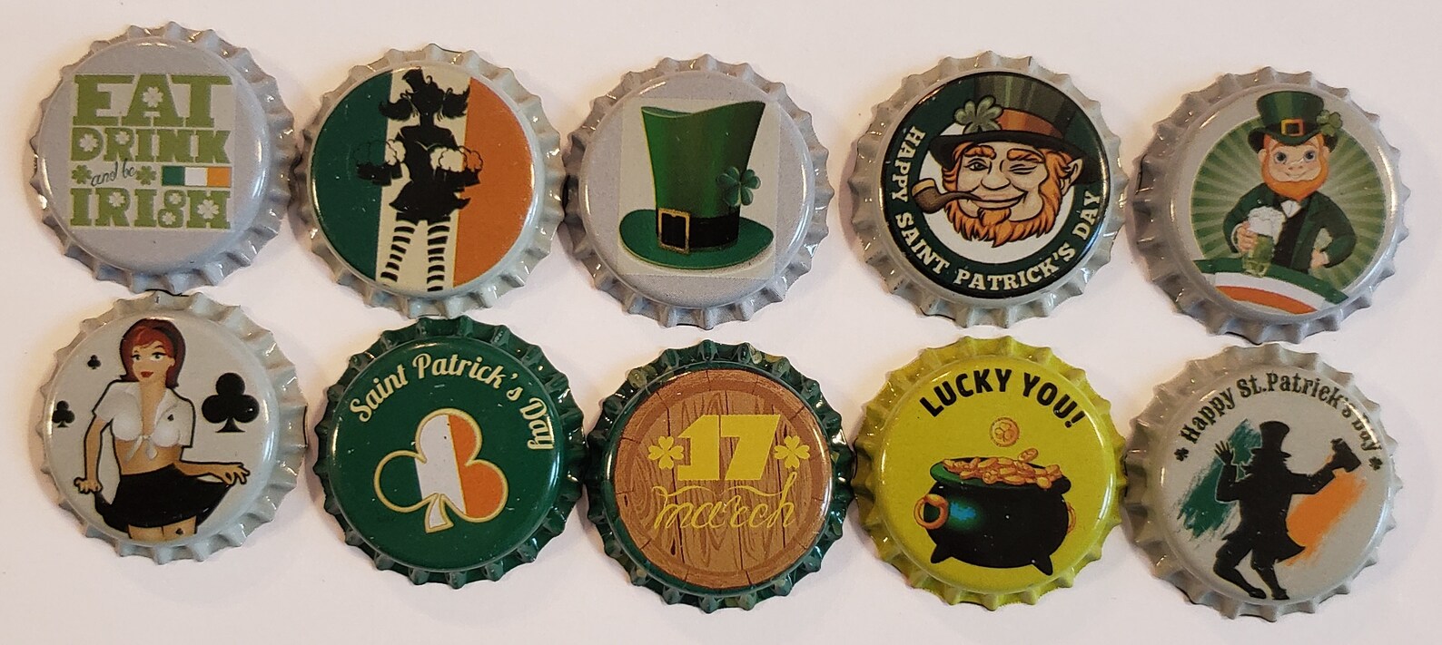 100 Beer Bottle Caps St. Patrick's Home Brew Homebrew Caps - Etsy