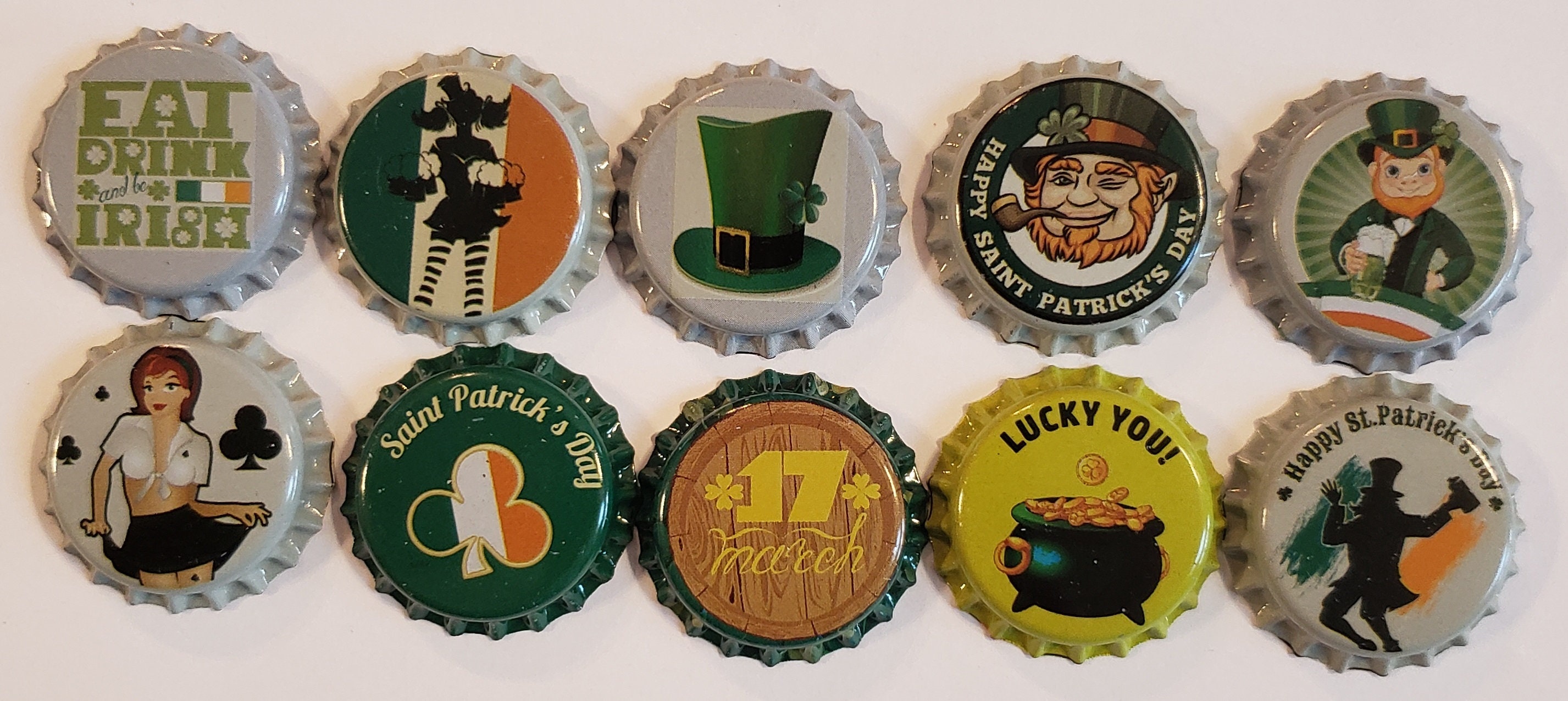 100 Beer Bottle Caps St. Patrick's Home Brew Homebrew Caps - Etsy