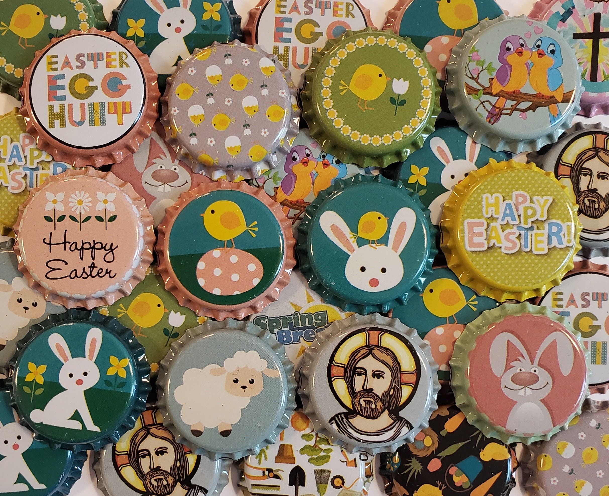 100 Beer Bottle Caps Easter Decoration Spring Home Brew Homebrew Caps ...