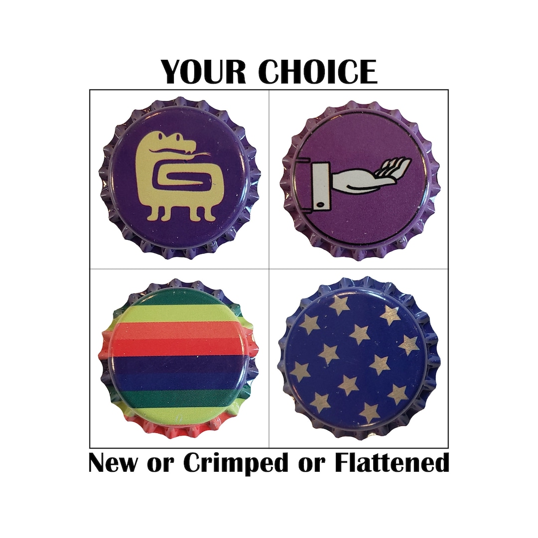 Purple Beer Bottle Caps Homebrew Brewing Home Brew Crown Caps Blue ...