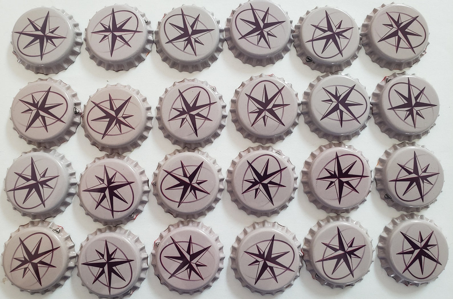 100 Gray Beer Bottle Caps Star Homebrew Crown Home Brew Brewing - Etsy