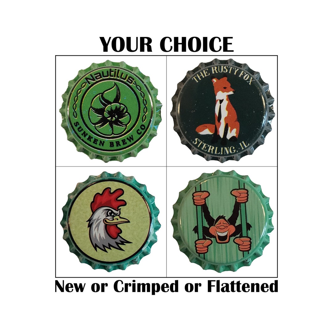 Green Beer Bottle Caps Homebrew Brewing Home Brew Crown Caps Seashell ...