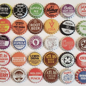 50 Vintage Soda Bottle Caps No Defects Assorted Bottle Caps Bulk ...
