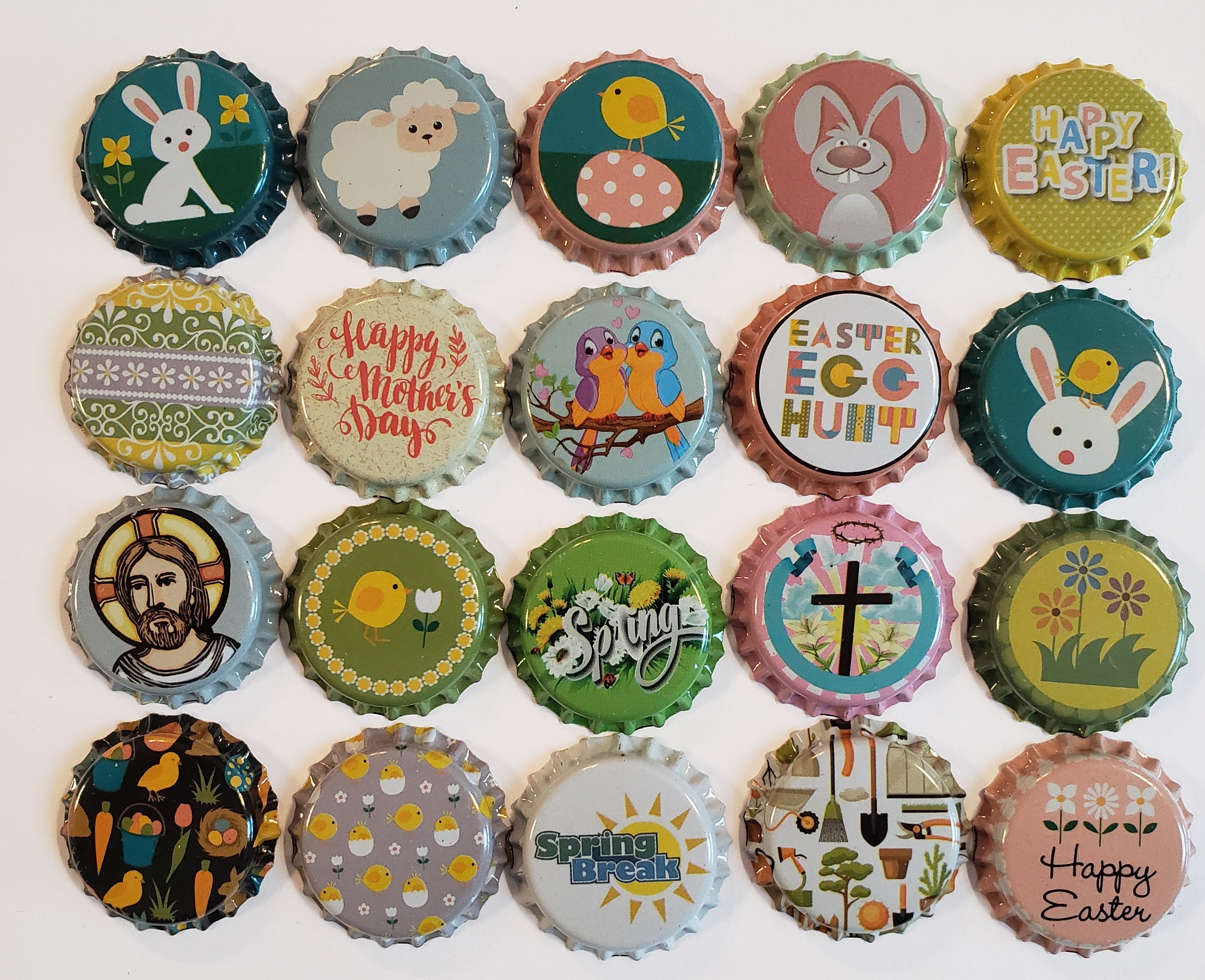 100 Beer Bottle Caps Easter Decoration Spring Home Brew Homebrew Caps ...