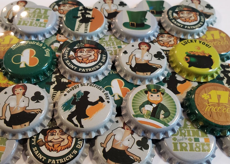 100 Beer Bottle Caps St. Patrick's Home Brew Homebrew Caps - Etsy