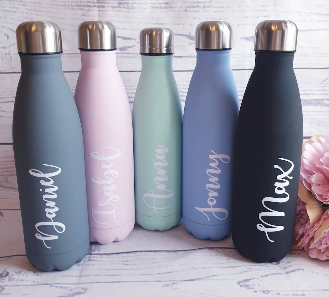 Personalised Hot & Cold Water Flask Bottle 500ml Any Name - Etsy UK