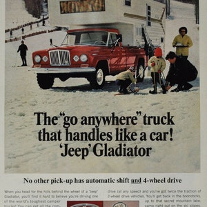 Car Ad Jeep Gladiator classic Old Photo Advertisement Brochure Retro ...