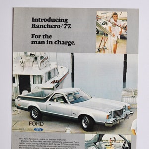 Car Ad 1977 Ford Ranchero motor Company Classic Old Photo Advertisement ...