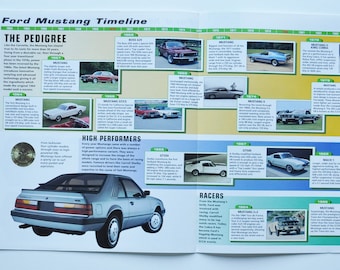 Ford Mustang Timeline Poster - Etsy