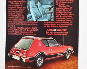 Amc Gremlin Advertisement - Etsy