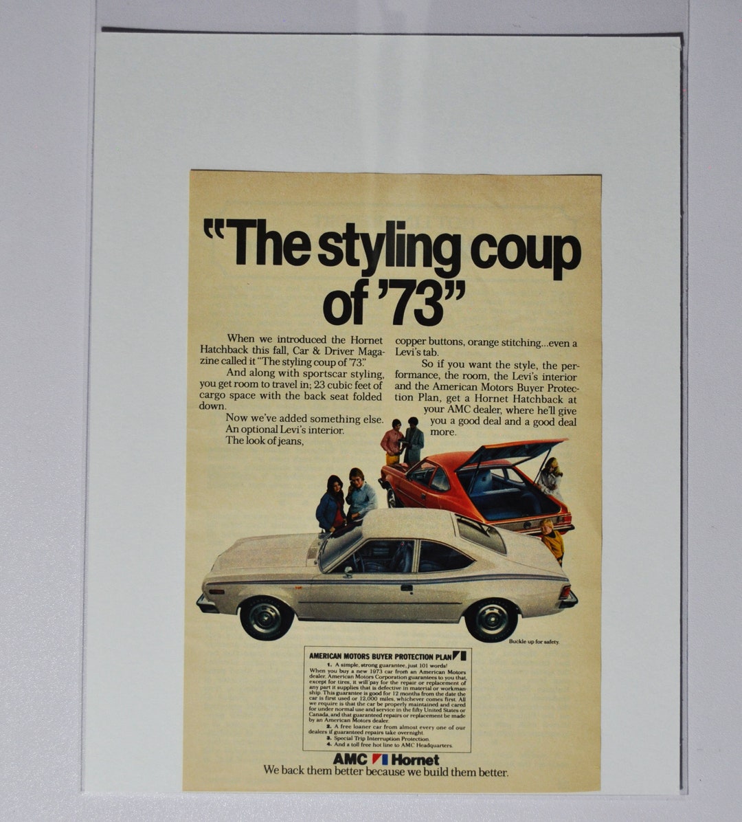Car Ad 1973 AMC Hornet Hatchback (american Motors Company Classic Old ...