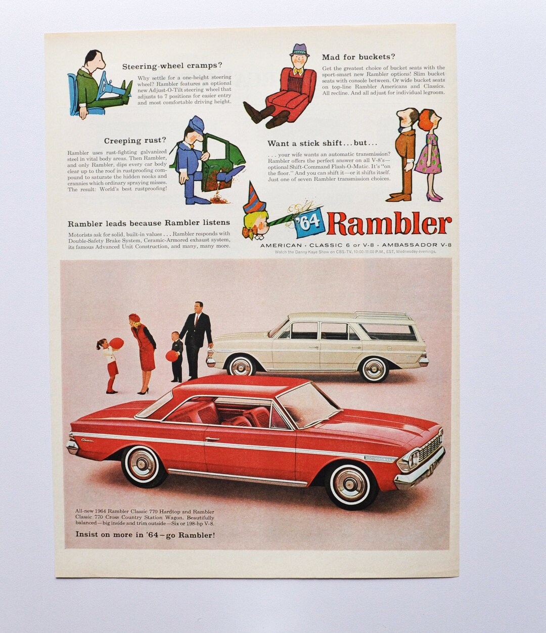 Large Car Ad 1964 Rambler Classic 770 (american Motors Classic Old ...