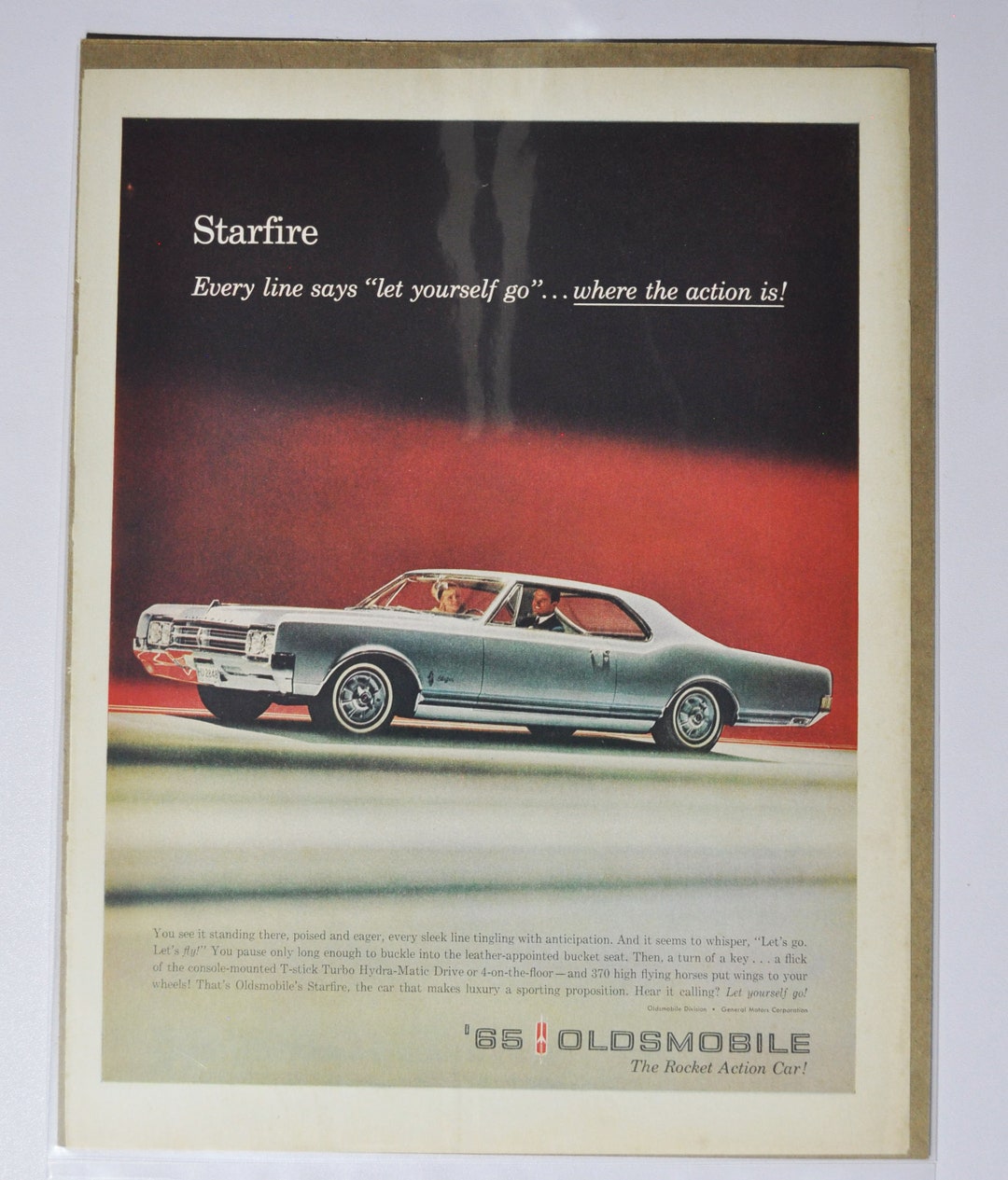 Large Car Ad 1965 Oldsmobile Starfire (GM General Motors Company ...