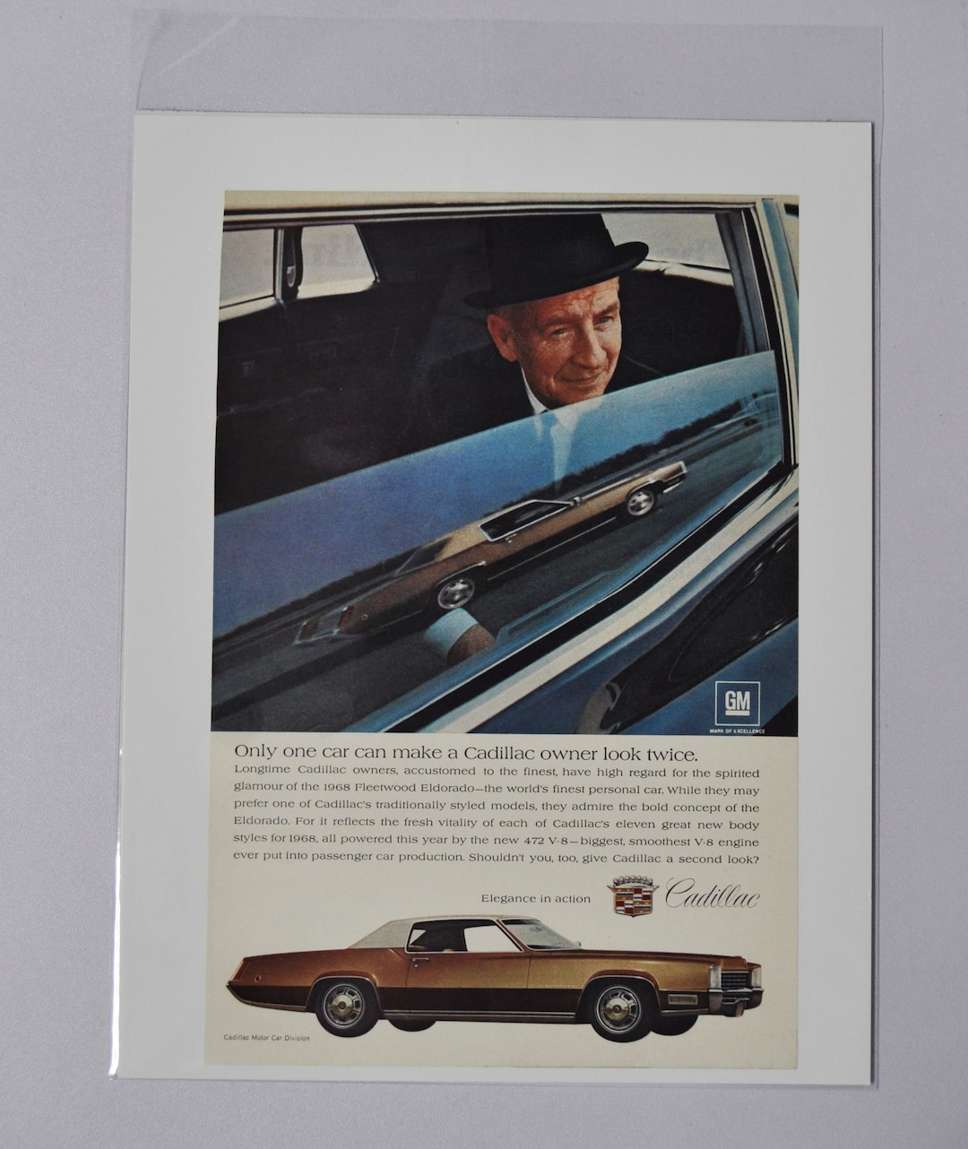 Car Ad 1968 Cadillac (motors Company Classic Old Photo Advertisement ...