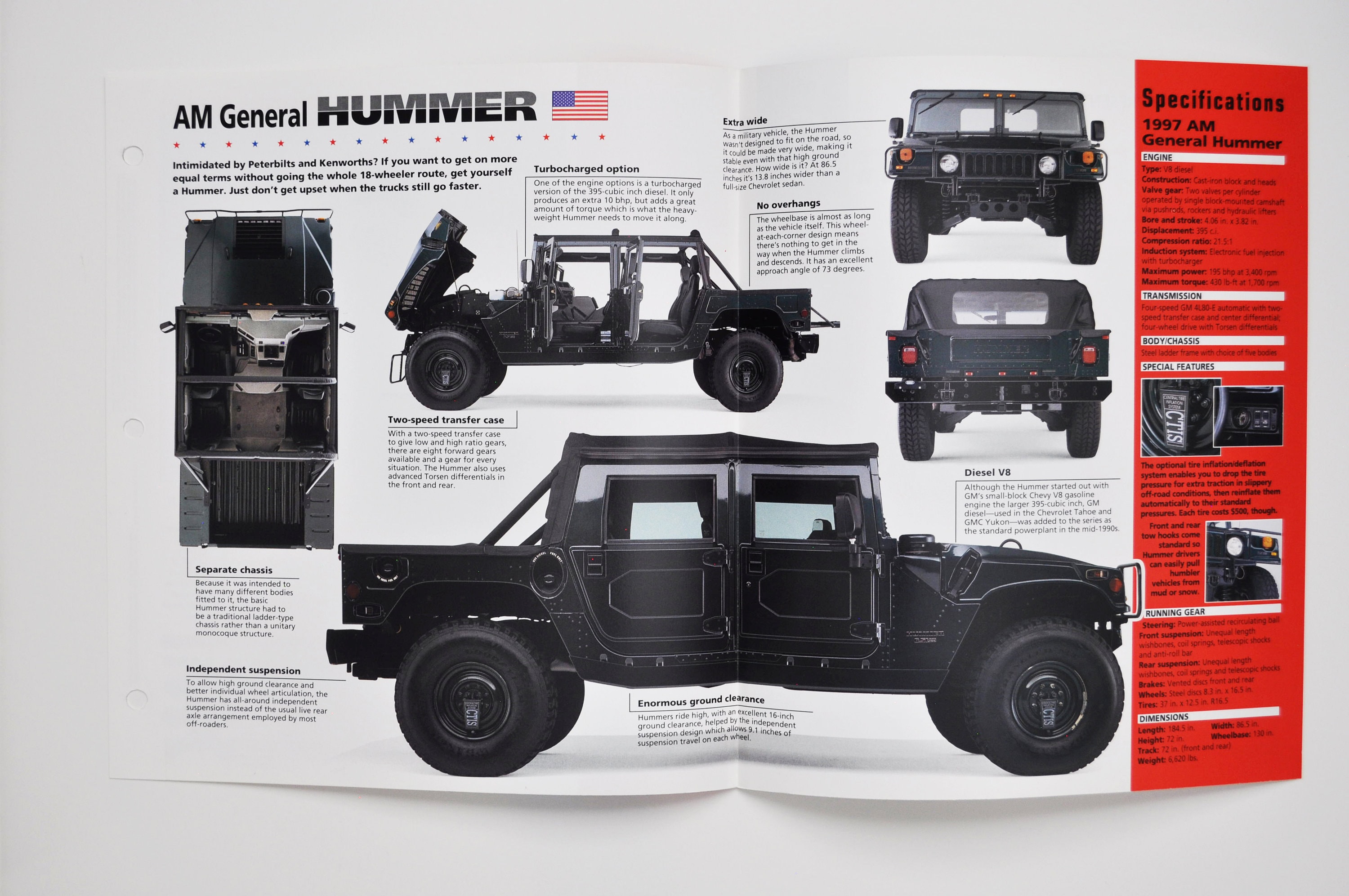 Spec Sheet AM General Hummer car Photo Stat Info Specs - Etsy
