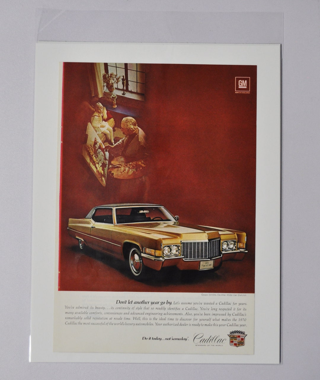 Car Ad 1970 Cadillac Coupe Deville (motors Company Classic Old Photo ...