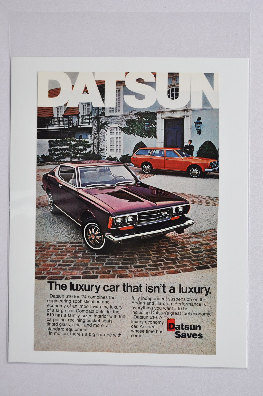 Car Ad 1974 Datsun 610 (motor Company Classic Old Photo Advertisement ...