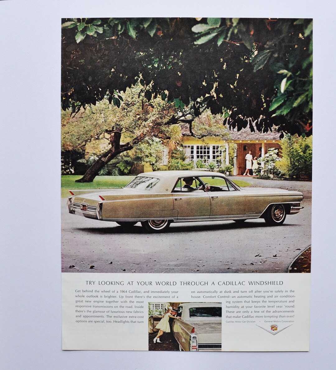 Large Car Ad 1964 Cadillac (motor Company Classic Old Photo ...
