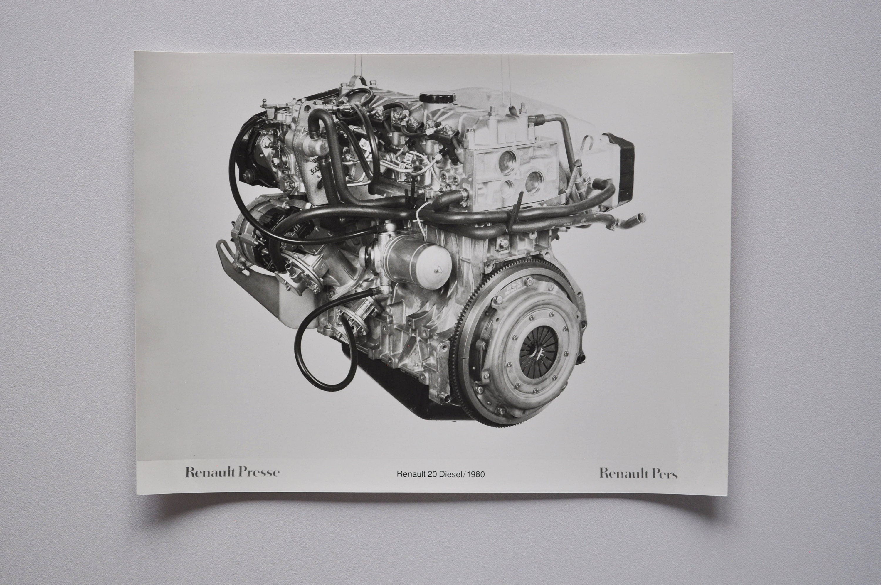 Large Photo 1980 Renault 20 Diesel Engine car Press | Etsy