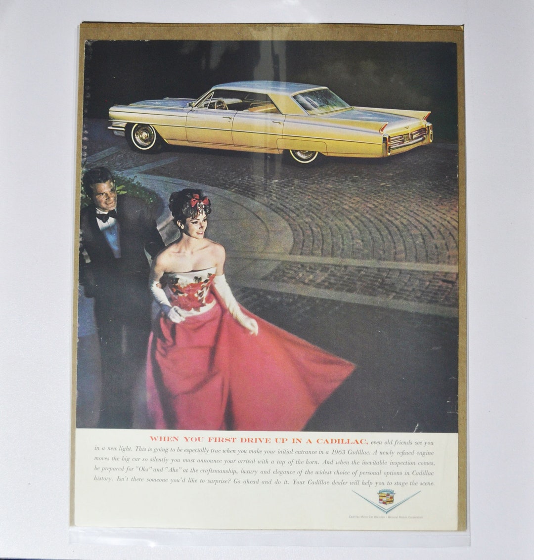 Large Car Ad 1963 Cadillac motor Company Classic Old Photo ...