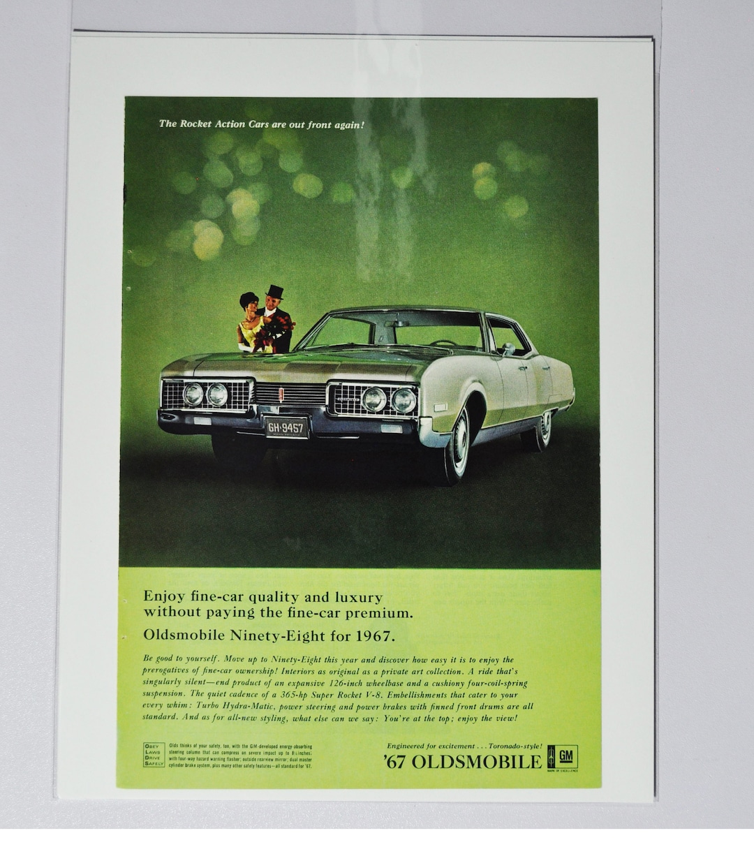 Car Ad 1967 Oldsmobile Ninety-eight 98 general Motors Company Classic ...