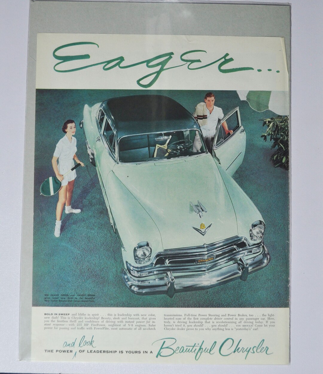 Large Car Ad Chrysler New Yorker Deluxe Club Coupe (motor Company ...