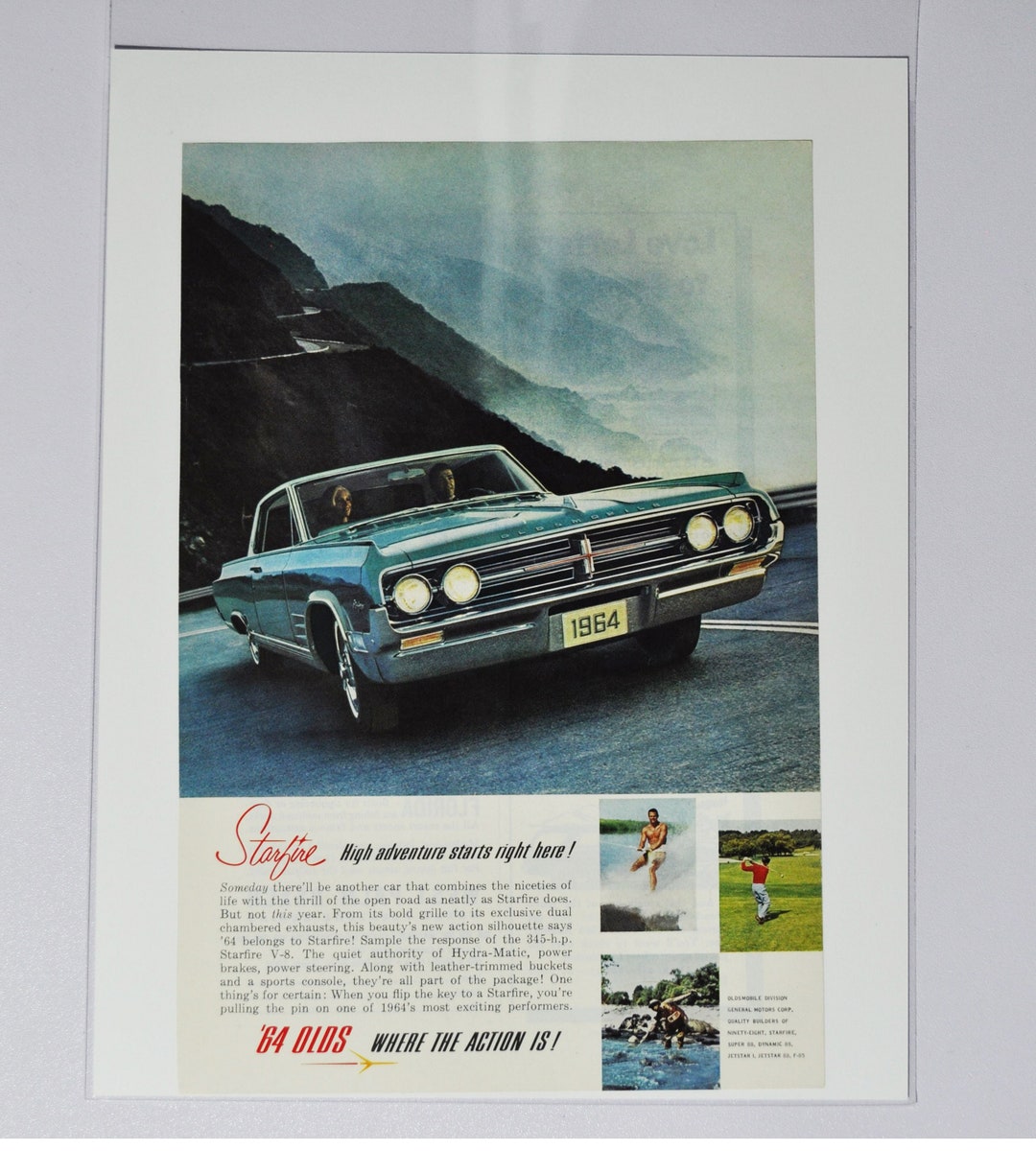 Car Ad 1964 Oldsmobile Starfire (general Motors Company Classic Old ...