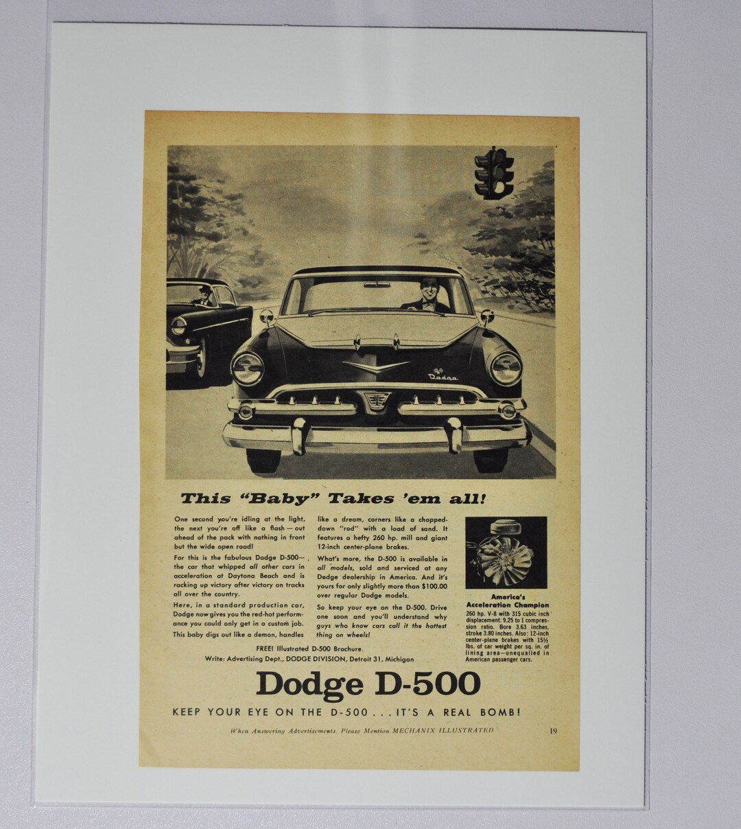 Car Ad 1956 Dodge D-500 (motor Company Classic Old Photo Advertisement ...