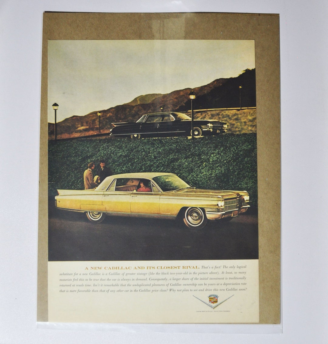 Large Car Ad 1961 + 1963 Cadillac (motor Company Classic Old Photo ...