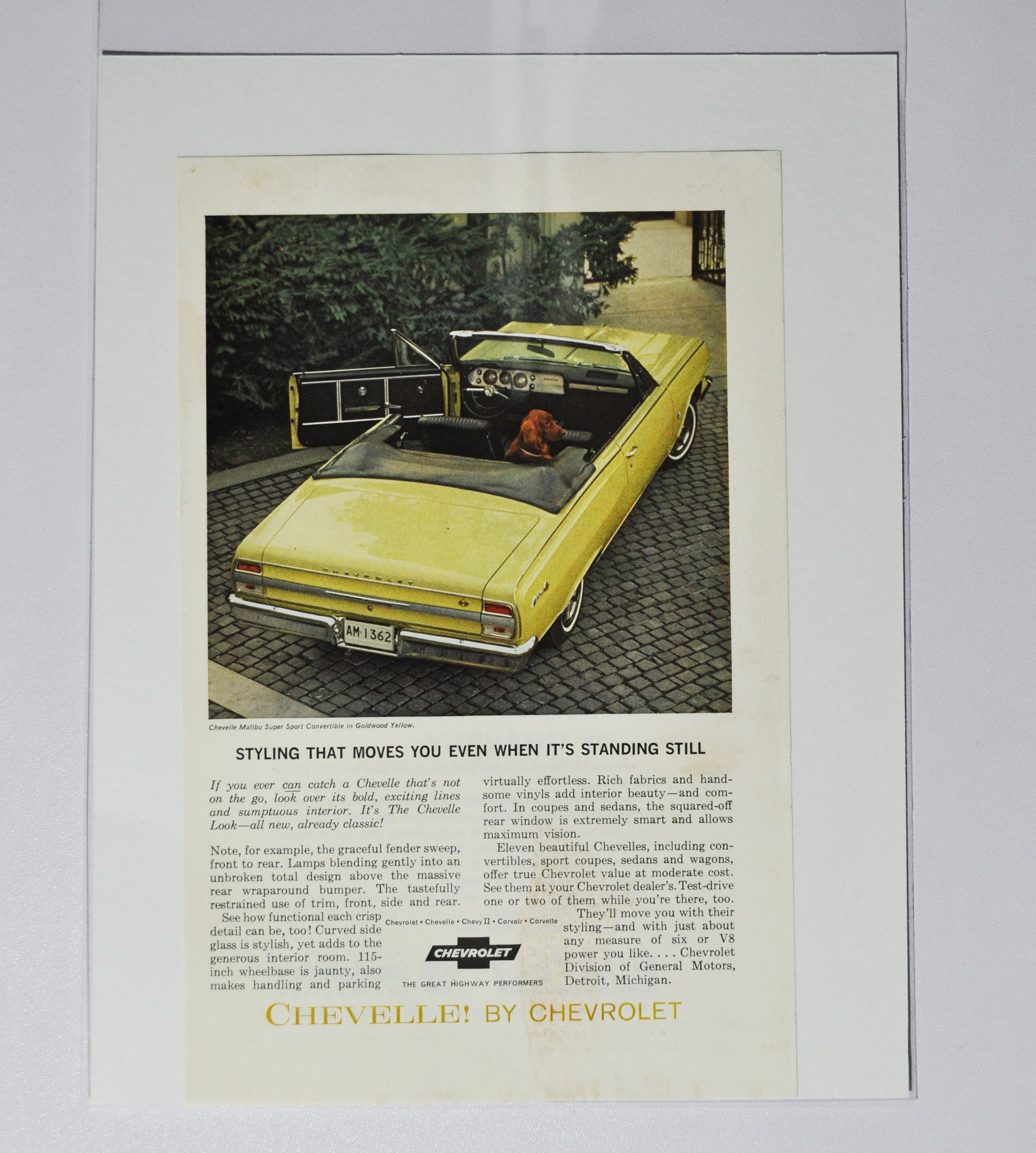 Car Ad Chevrolet Chevelle Malibu Super Sport Convertible (general ...