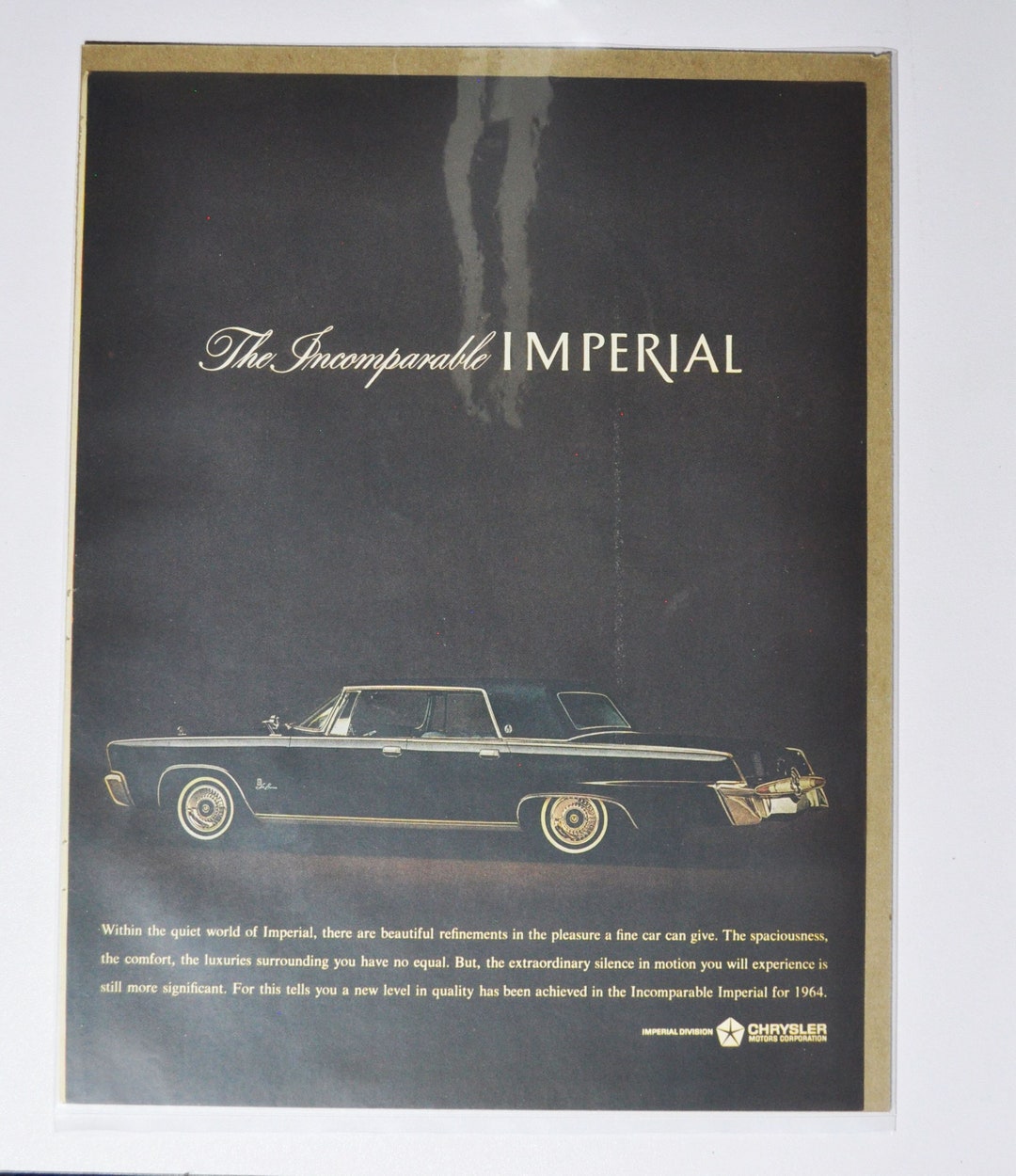 Large Car Ad 1964 Chrysler Imperial (motor Company Classic Old Photo ...