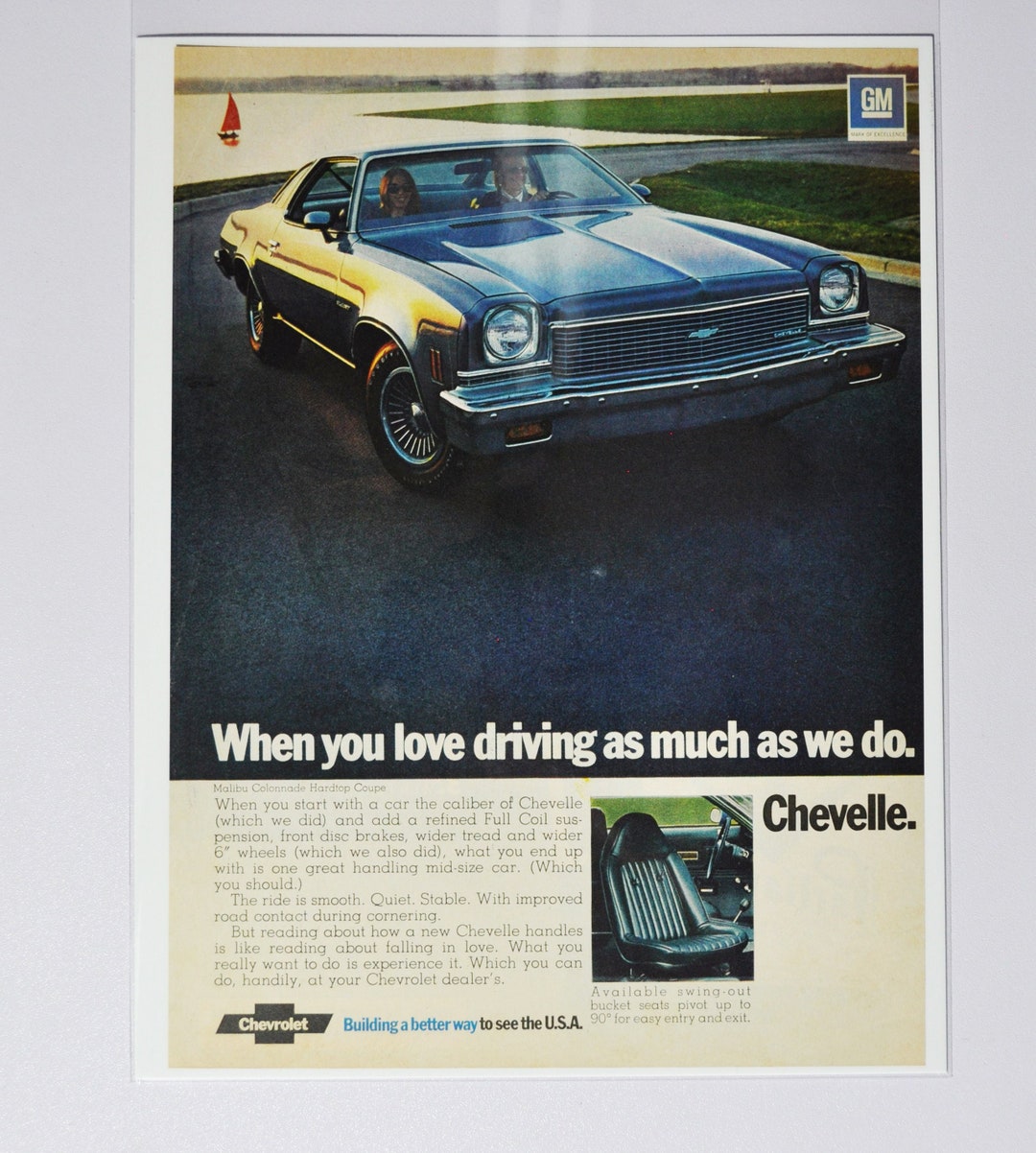 Car Ad Chevrolet Chevelle Malibu Colonnade Hardtop Coupe (general ...