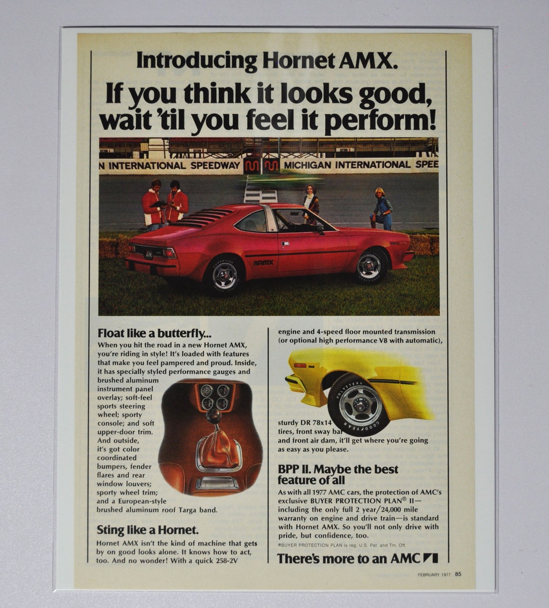 Car Ad 1977 AMC Hornet AMX (american Motors Company Classic Old Photo ...