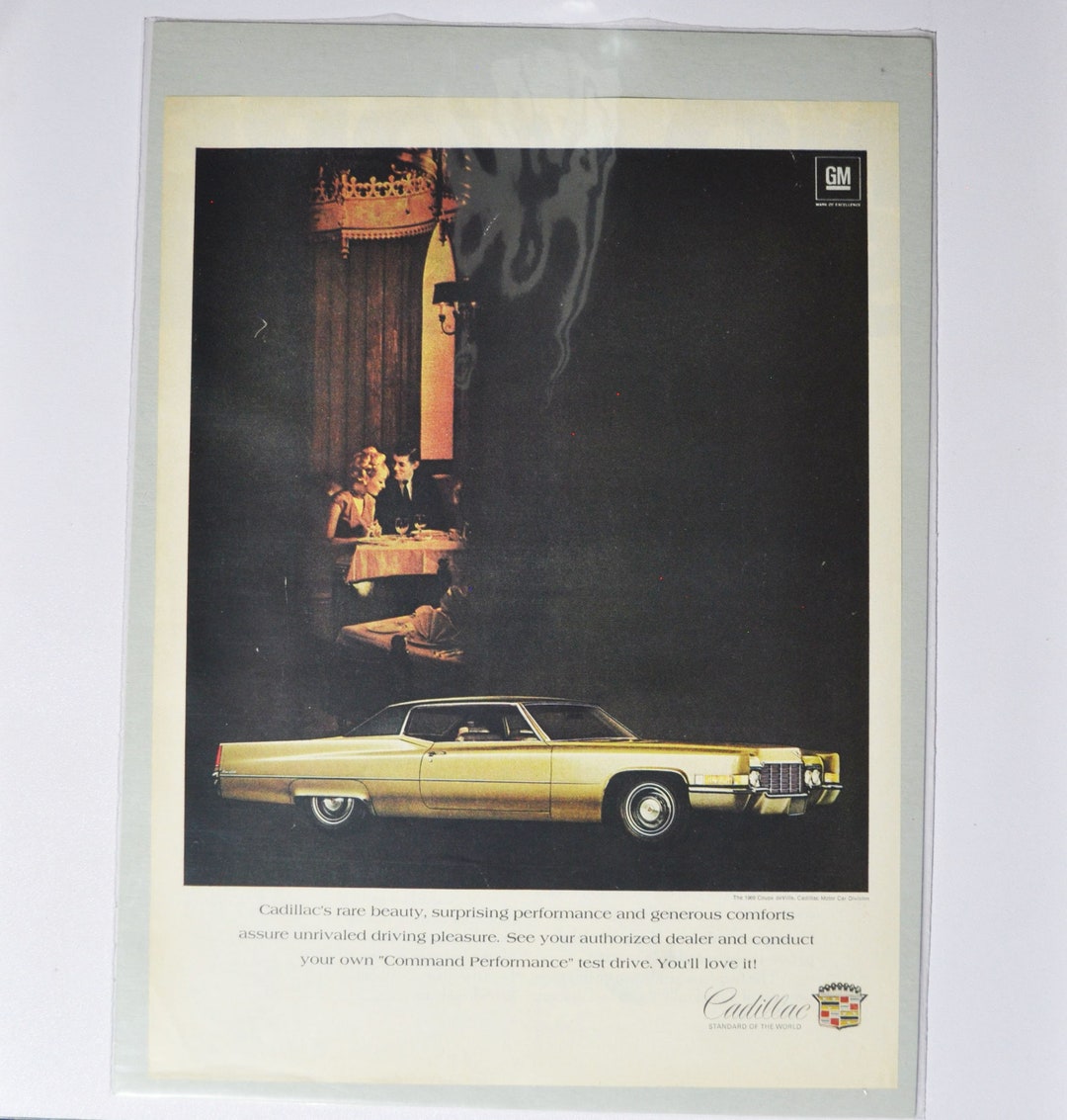 Large Car Ad 1969 Cadillac Coupe Deville De Ville (motor Company ...