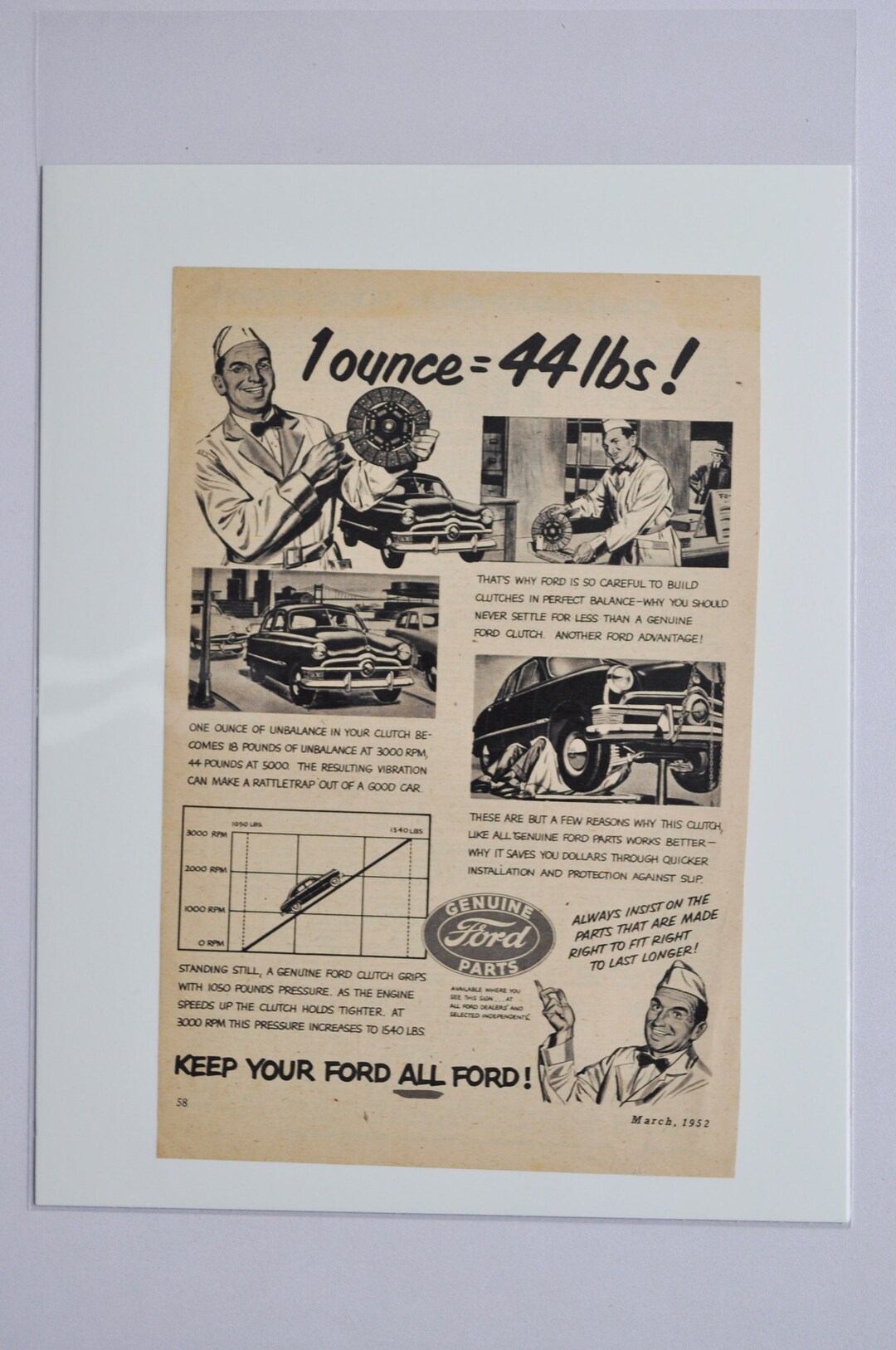 Car Ad 1952 Ford (motor Company Classic Old Photo Advertisement Print ...