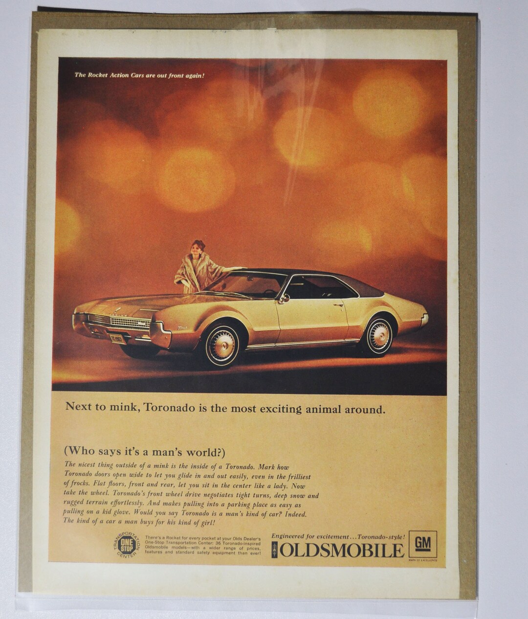 Large Car Ad 1967 Oldsmobile Toronado (GM General Motors Classic Old ...
