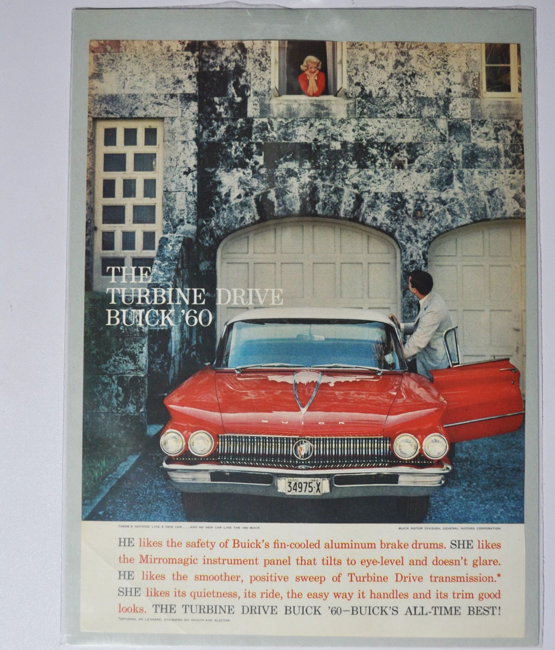Large Car Ad 1960 Buick (general Motors Company GM Old Vintage Classic ...