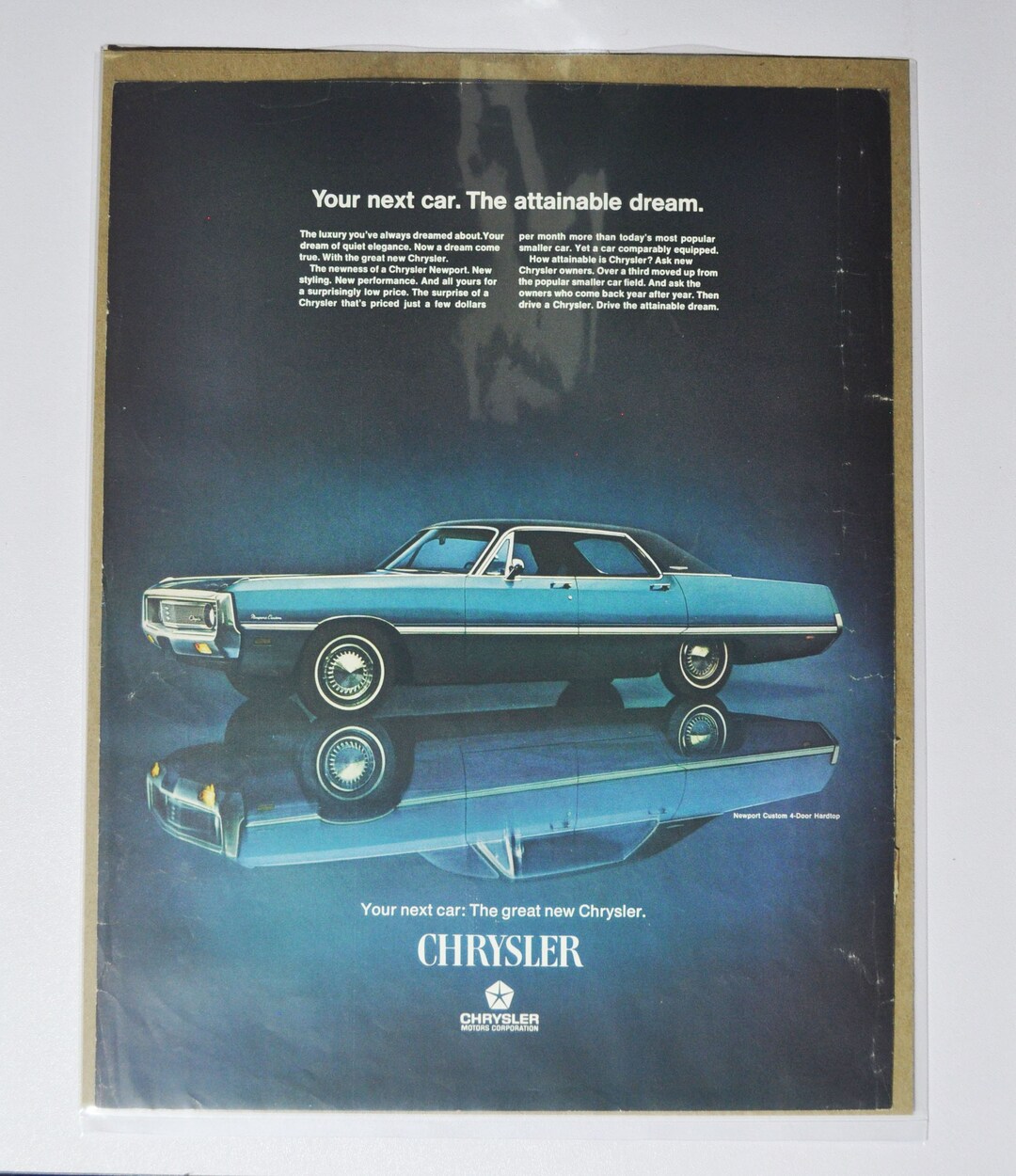 Large Car Ad 1969 Chrysler Newport 4-door Hardtop (motor Company ...